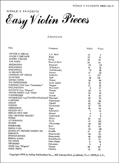 World's Favourite Easy Violin Pieces No. 91