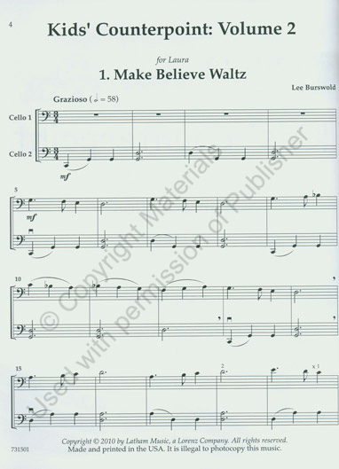 Kids' Counterpoint: Volume 2 for 2 Cellos